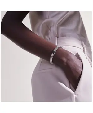 John Hardy Icon Bracelet With Pave Black Sapphire - Black/silver