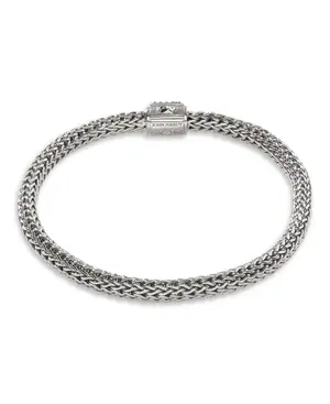 John Hardy Icon Bracelet With Pave Black Sapphire - Black/silver