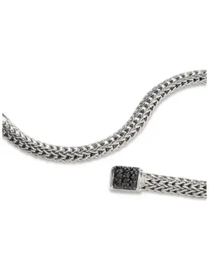 John Hardy Icon Bracelet With Pave Black Sapphire - Black/silver