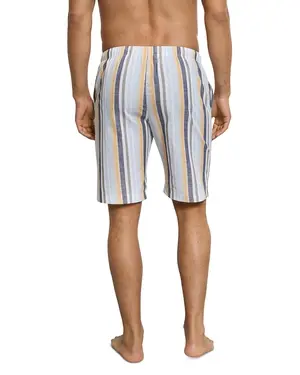 Hanro Linen Cotton Printed Short Pajama Pants - Sunset