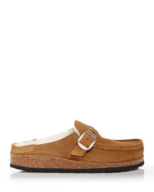 BIRKENSTOCK Buckley Shearling Clogs - Brown