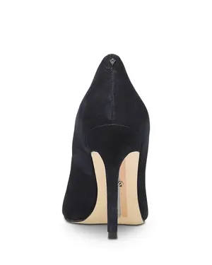 Sam Edelman Hazel Leather Pumps - Navy Suede