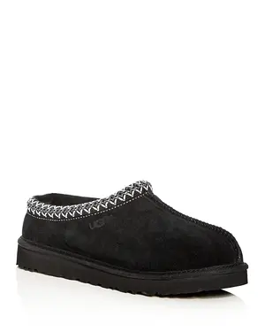 UGG Tasman Ii Suede & Shearling Slippers - Black