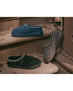 UGG Tasman Ii Suede & Shearling Slippers - Black