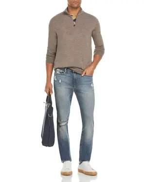 Bloomingdale'S Quarter-zip Merino Wool Sweater - Ash