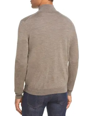 Bloomingdale'S Quarter-zip Merino Wool Sweater - Ash