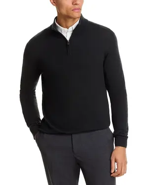 Bloomingdale'S Quarter-zip Merino Wool Sweater - Iron
