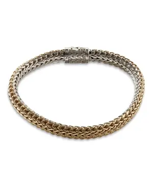 John Hardy 18k Yellow Gold & Sterling Silver Icon Bracelet - Gold/silver