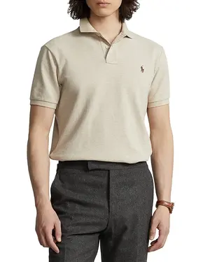 Polo Ralph Lauren Classic Fit Mesh Polo Shirt - Expedition Dune Heather
