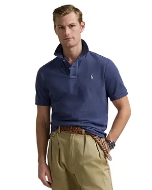 Polo Ralph Lauren Classic Fit Mesh Polo Shirt Light Navy