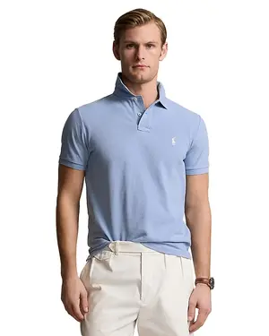 Polo Ralph Lauren Classic Fit Mesh Polo Shirt Pastel Blue