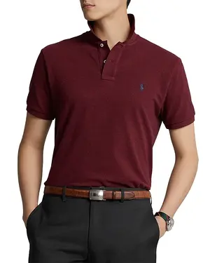 Polo Ralph Lauren Classic Fit Mesh Polo Shirt Spring Wine Heather