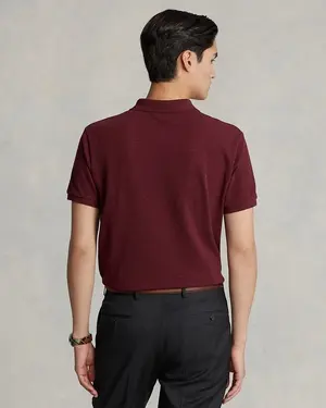 Polo Ralph Lauren Classic Fit Mesh Polo Shirt - Spring Wine Heather