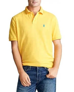 Polo Ralph Lauren Classic Fit Mesh Polo Shirt Yellow Fin