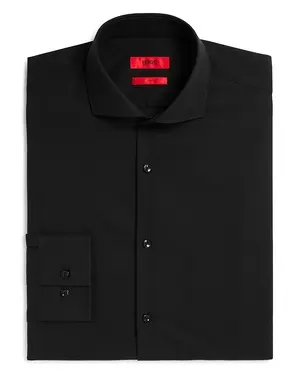 Hugo Jason Slim Fit Long Sleeve Cotton Dress Shirt - Black