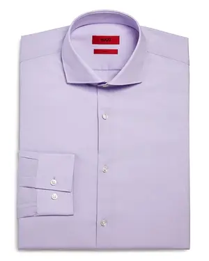 Hugo Jason Slim Fit Long Sleeve Cotton Dress Shirt - Lavender