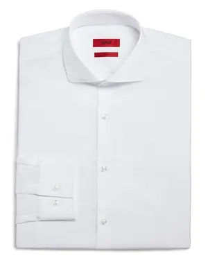 Hugo Jason Slim Fit Long Sleeve Cotton Dress Shirt - White