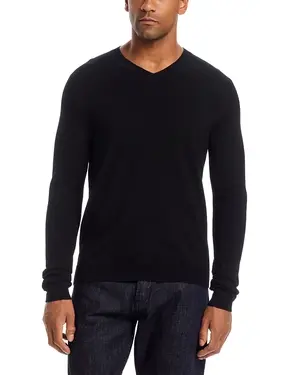 Bloomingdale'S V-neck Merino Wool Sweater - Black