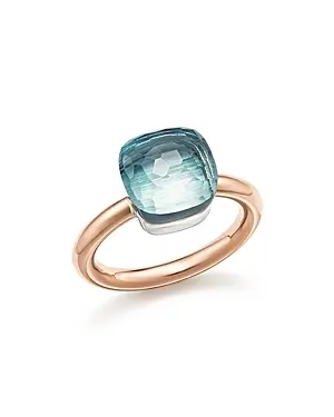 Pomellato Nudo Classic Ring With Blue Topaz Light Blue/rose