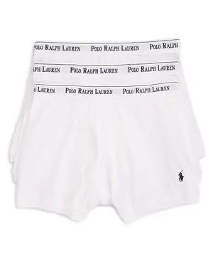 Polo Ralph Lauren Boxer Briefs, Pack Of 3 - White