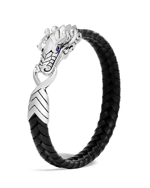 John Hardy Legends Naga Braided Bracelet - Black/silver