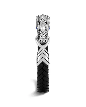 John Hardy Legends Naga Braided Bracelet - Black/silver