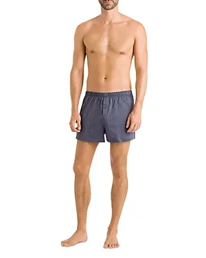 Hanro Cotton Sporty Button Fly Boxers Lava Rock