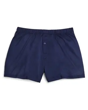 Hanro Cotton Sporty Button Fly Boxers - Midnight
