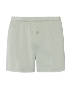 Hanro Cotton Sporty Button Fly Boxers Mineral Green
