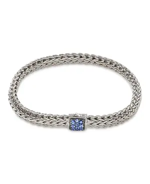 John Hardy Sterling Silver Icon Bracelet With Sapphire - Blue/silver