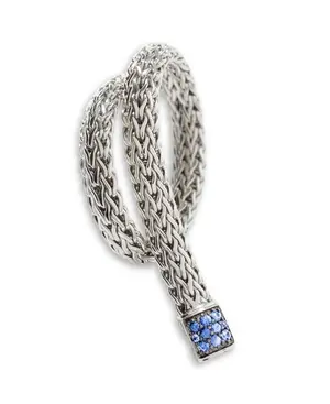 John Hardy Sterling Silver Icon Bracelet With Sapphire - Blue/silver