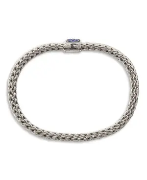 John Hardy Sterling Silver Icon Bracelet With Sapphire - Blue/silver