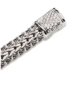 John Hardy Classic Chain Bracelet With Diamond Pave - Silver