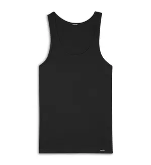 TOM FORD Cotton Blend Tank Top - Black