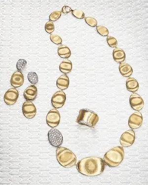 Marco Bicego 18k Yellow And Diamond Lunaria Ring - Gold