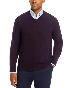 Bloomingdale'S Cashmere V-neck Pullover - Raisin