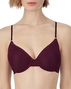 ON GOSSAMER Next To Nothing Micro T-shirt Underwire Bra Beetroot