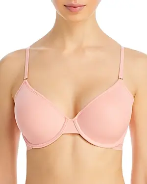 ON GOSSAMER Next To Nothing Micro T-shirt Underwire Bra Peach Pearl
