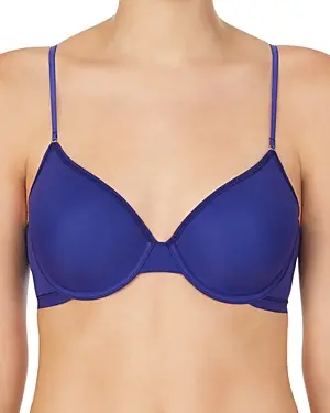 ON GOSSAMER Next To Nothing Micro T-shirt Underwire Bra Spectrum Blue