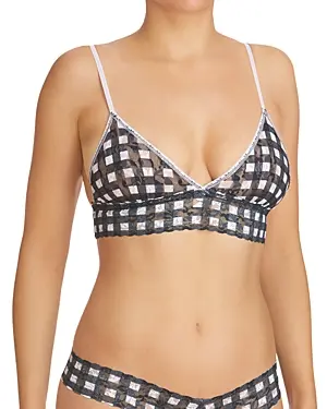 Hanky Panky Printed Signature Lace Bralette Gridlock