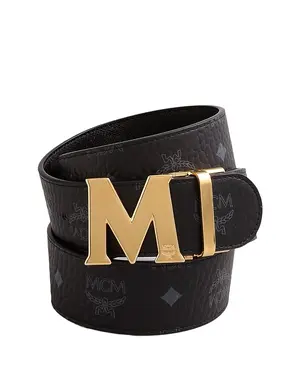 Mcm Claus Reversible Belt - Black