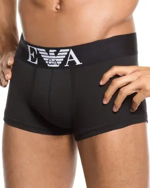 Emporio Armani Stretch Cotton Trunk - Black