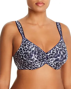 Wacoal Awareness Full Figure Underwire Bra Blue/gray Leopard