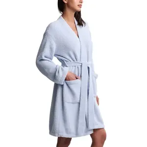 Barefoot Dreams Cozychic Solid Robe - Snow Drop