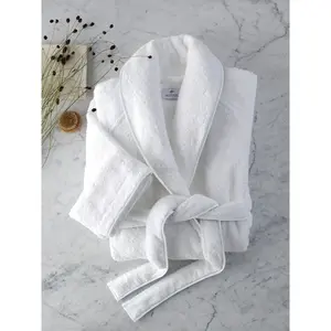 MATOUK Cairo Robe - White/white