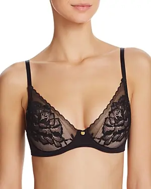 Natori Flora Contour Underwire Bra Black/light Mocha