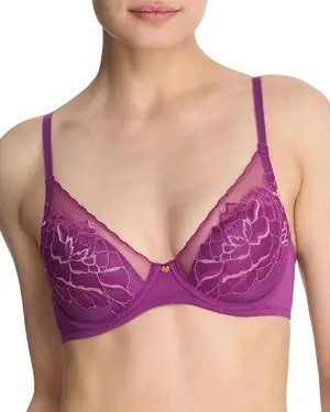Natori Flora Contour Underwire Bra Grape/blush