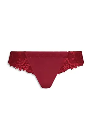 Simone Perele Wish Lace-side Thong Wine