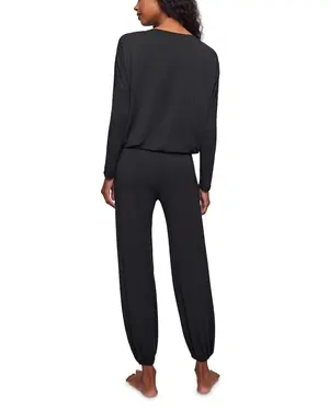 Eberjey Gisele Slouchy Pajama Set - Black/ivory
