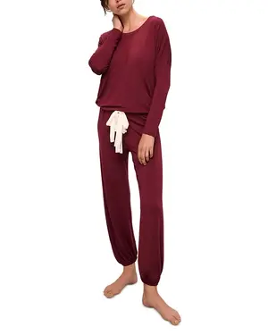 Eberjey Gisele Slouchy Pajama Set Cabernet